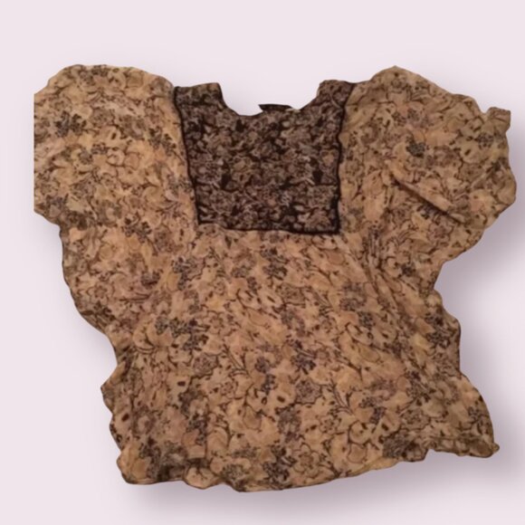 Zara | Tops | Floral Paisley Boho Peasant Hippie Art Deco Farm Chic Hip ...